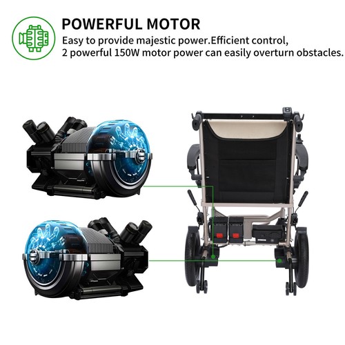 Folding Electric Wheelchair For Adults Elderly Mobility Aid Motorized ...