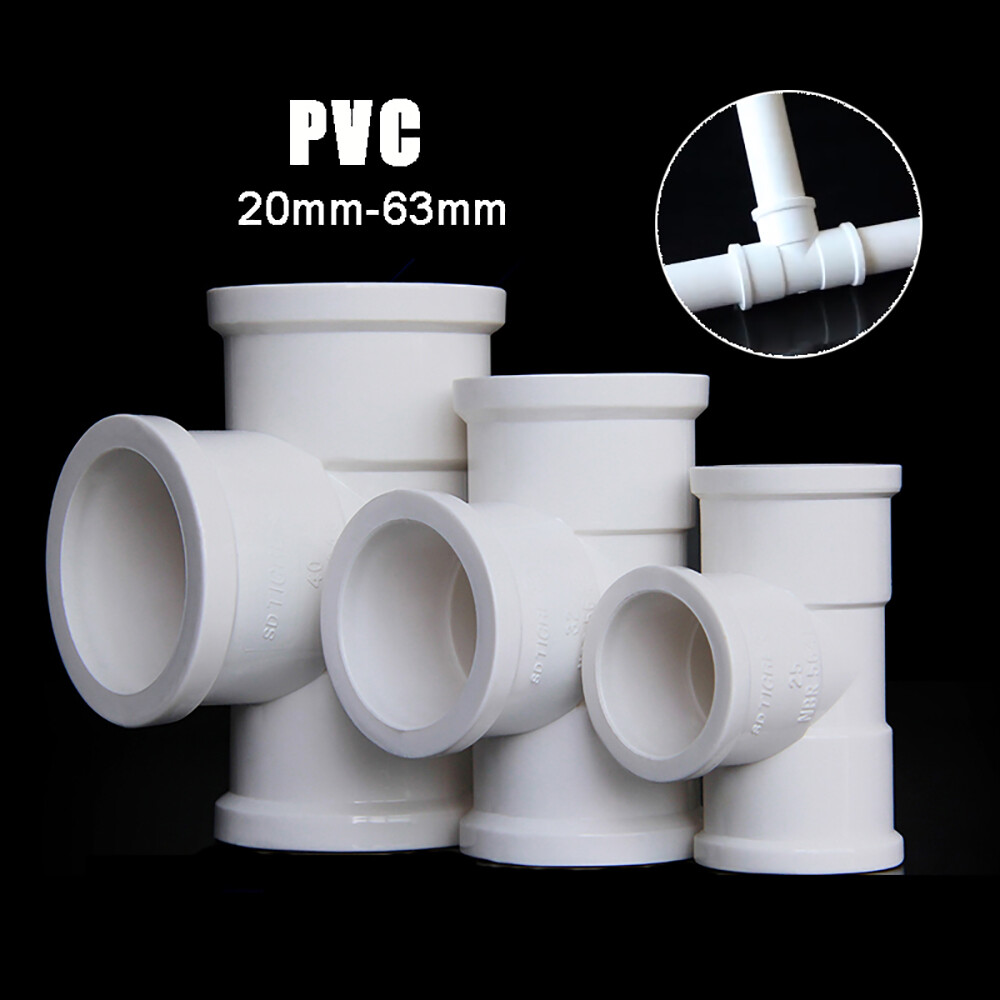 PVC Tee Thickened UPVC T Piece Pipe Fittings Equal Connector Plastic ...