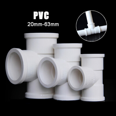 PVC Tee Thickened UPVC T Piece Pipe Fittings Equal Connector Plastic ...