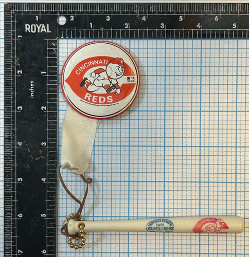 VINTAGE 1969 ERA CINCINNATI REDS MLB BASEBALL 2.25" TEAM PIN BUTTON ...