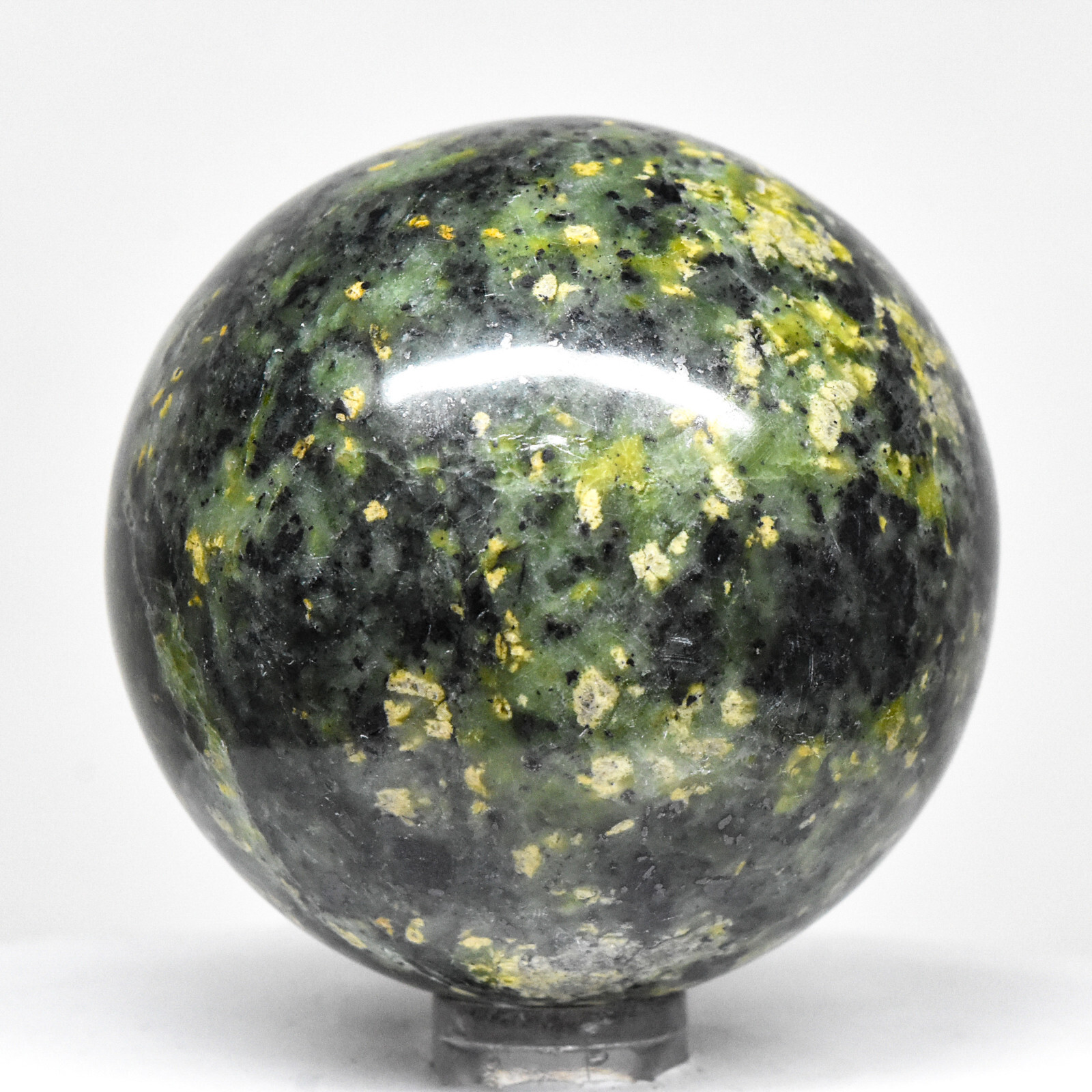 55mm Green Inca Jade Sphere Natural Nephrite Crystal Polished Mineral ...