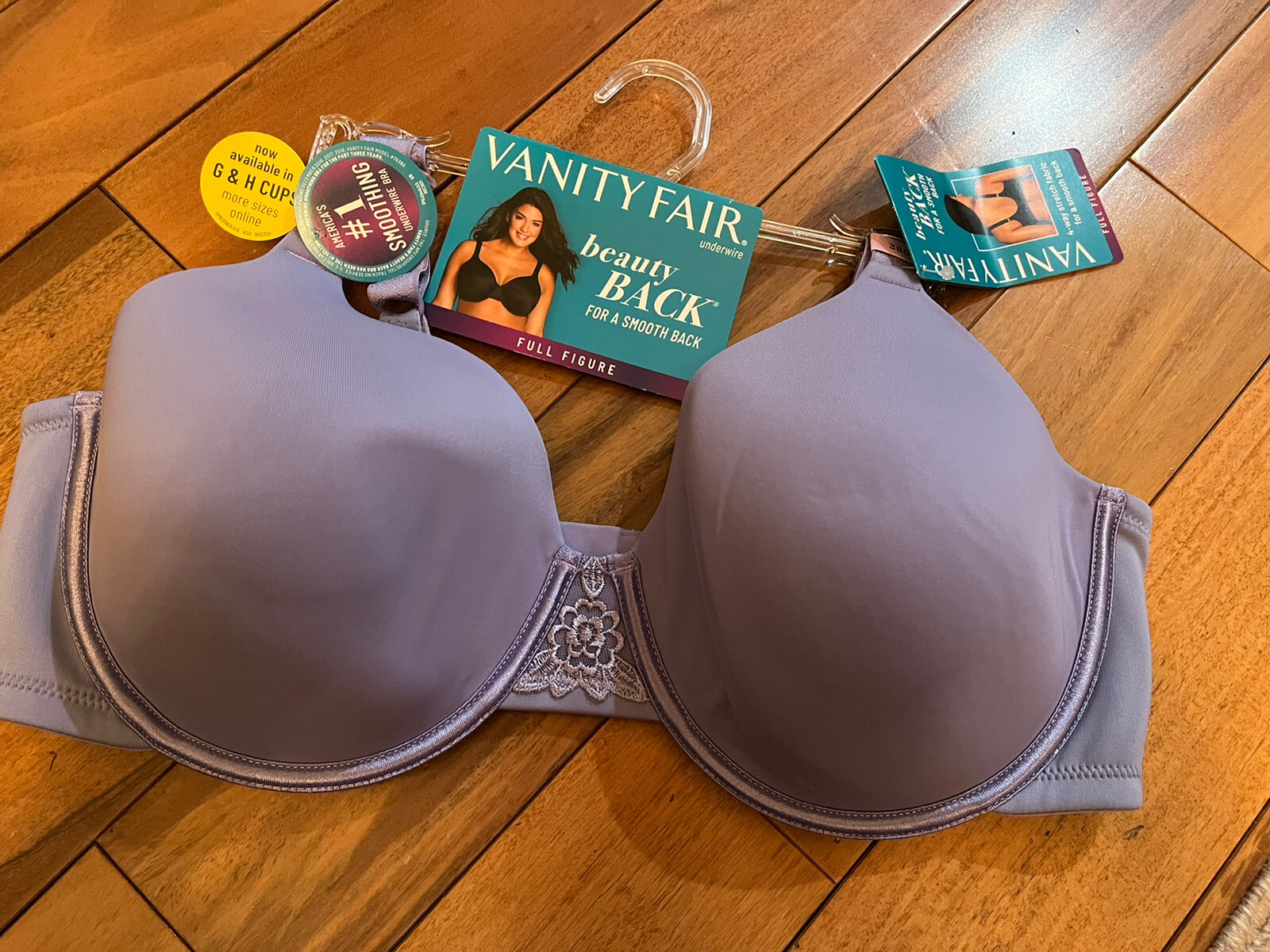 Vanity Fair Women Full Figure Beuty Back Blue Irish Bra Size 40D Style ...