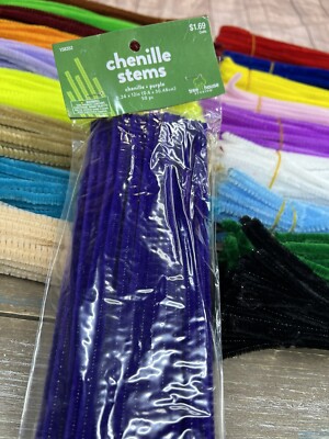 900+ 19 Bundles Multicolor Wired Pipe Cleaners Craft Chenille Stems 12 ...