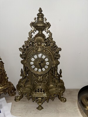Vintage Imperial Franz Hermle Brevettato Italy Solid Brass Mantle Clock ...