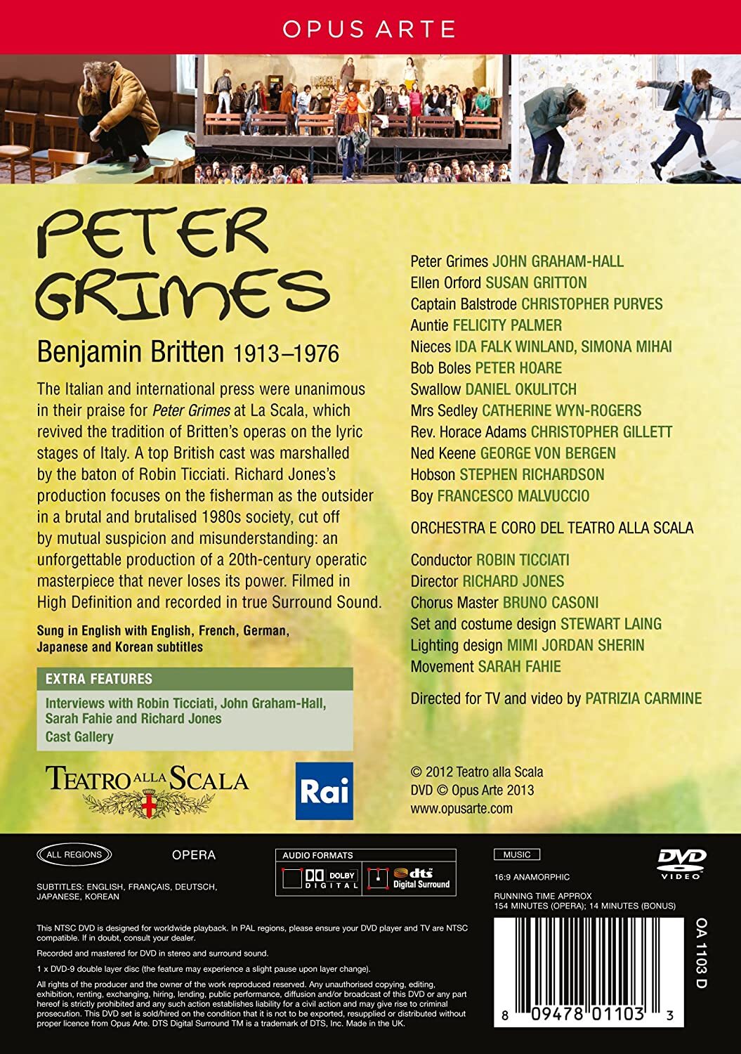 Britten: Peter Grimes (DVD) John Graham-Hall Francesco Malvuccio Susan ...