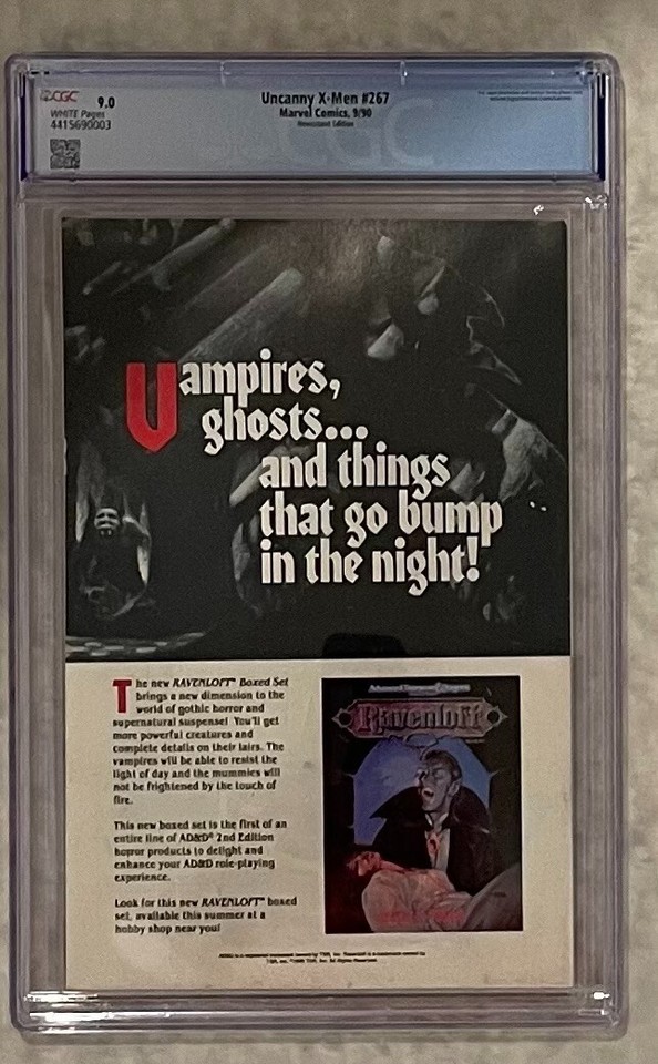 Uncanny X-Men #267 (9/90) Newsstand Variant Mark Jewelers Insert CGC 9. ...
