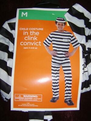 Child~IN THE CLIINK CONVICT PRISONER PRETEND PLAY HALLOWEEN COSTUME~*M ...