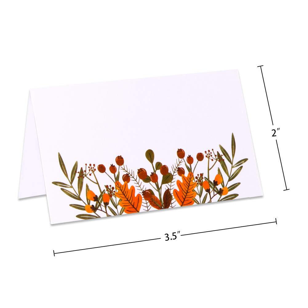 Fall Harvest Place Cards50 Packs Thanksgiving Small Tent Cardstable ...