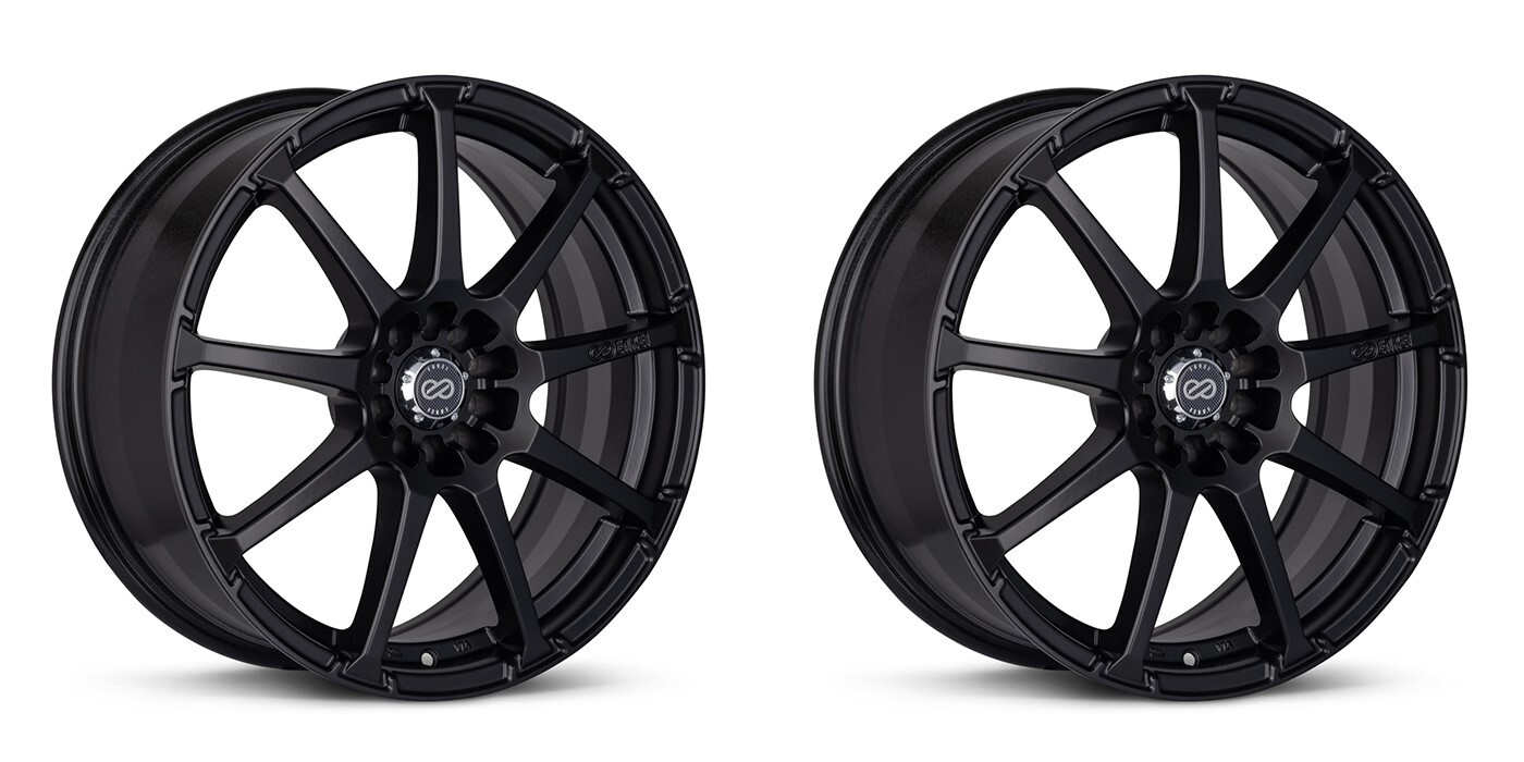 (2X) Enkei EDR9 Wheels [17x8 / 5x100/114.3 / ET:45 / CB:72.6] Matte ...