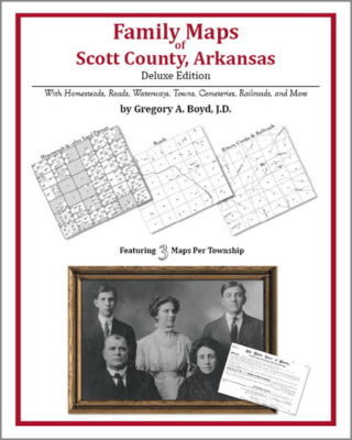 Family Maps Scott County Arkansas Genealogy AR Plat | eBay