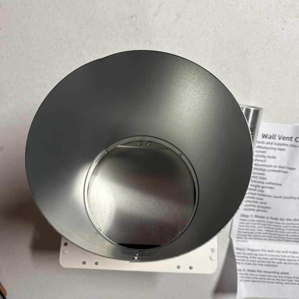 6 Inch Hooded Wall Vent with Screen and Damper,6 Inch Exhaust Vent ...