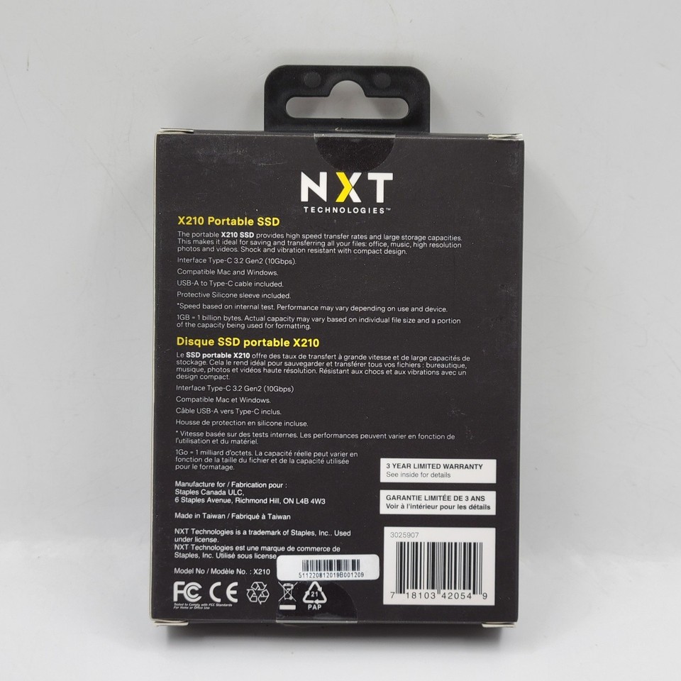 NXT Technologies X210 Portable SSD 1TB | eBay