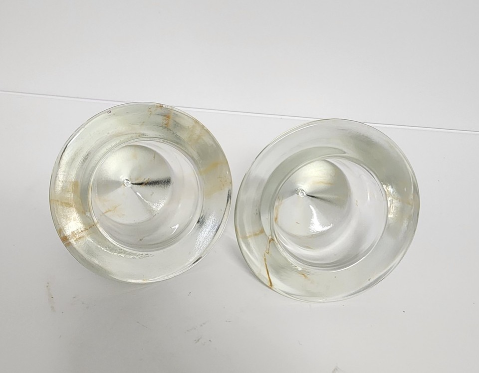 Pair Of Vintage Clear Glass Cone Paperweights | eBay