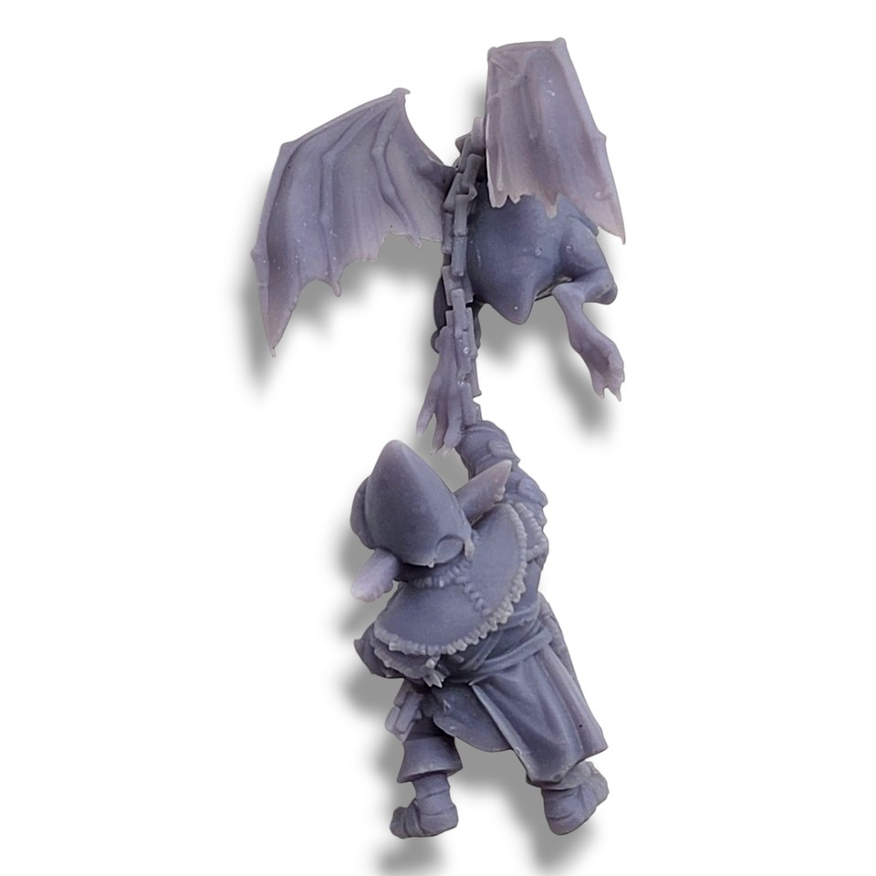 Goblin Handler & Bat Imp Miniature | 2" Fantasy RPG Figure Unpainted ...