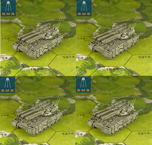 Battletech Alternative - Alakorn6 Heavy Tank x4 w/ Hex Bases (6mm scale ...