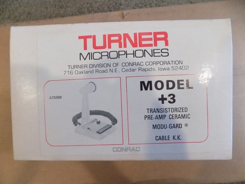 Vintage Turner Plus Three +3 Amplified Ceramic CB Desk Microphone w/box | eBay