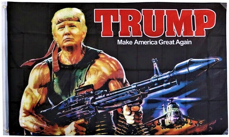 1x Donald John Trump Rambo Republikanische Partei GOP MAGA Flagge 150 ...