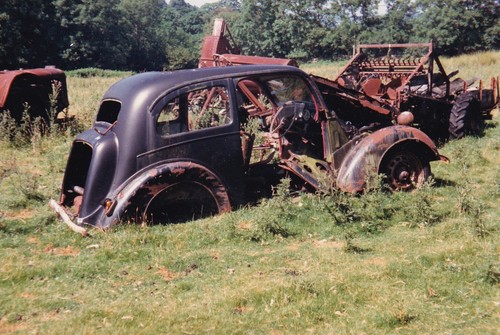 Vintage Ford Coupe Sedan Body Photograph Abandoned Farm Rusty Relic ...