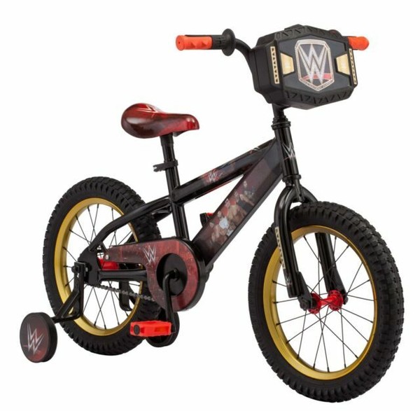 Mongoose Boys 16 WWE Kids Sidewalk Bike With Training Wheels Black ...