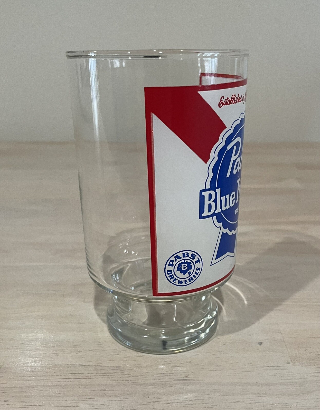VINTAGE 1970’s Pabst Blue Ribbon Beer Glass - PBR - 32 oz. - 6.75” Tall ...
