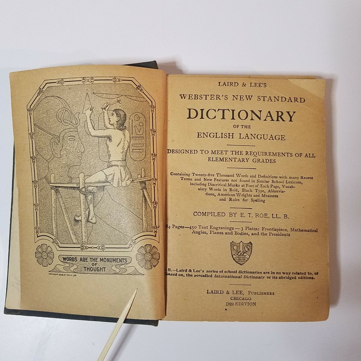 Elementary Dictionary Page