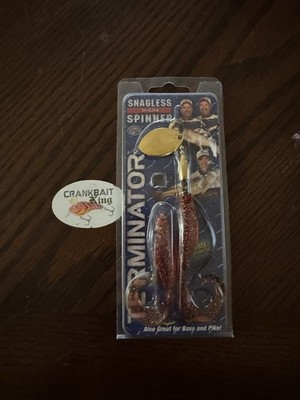 NOS Vintage Terminator Snagless In-line Spinner 3/8 Rootbeer Bill Dance ...