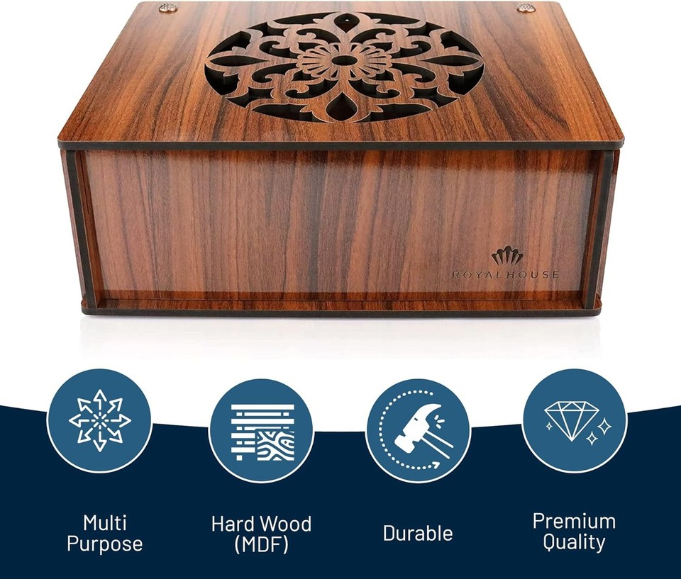 Eco-Friendly Wooden Tea Storage Box with 9 Compartments - Brown ...