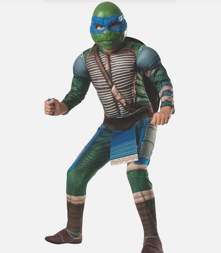 Deluxe Teenage Mutant Ninja Turtles Leonardo Muscle Child Boys Costume ...
