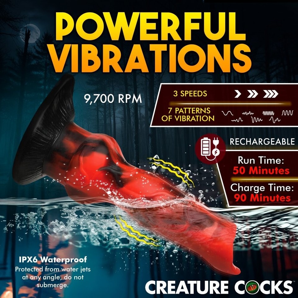 Creature Cocks Vibra Beast Vibrating Silicone Dildo Adult Sex Toy | eBay