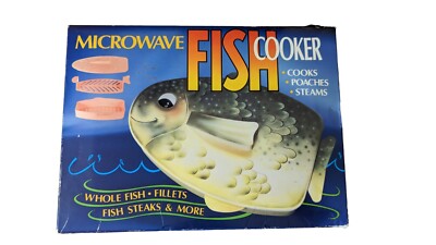 NIB Vintage Microwave Fish Cooker Steamer Ensar Corporation Vegetable ...