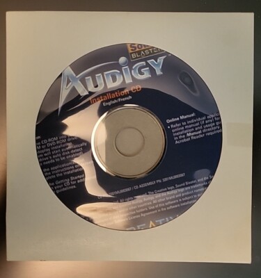 Creative Sound Blaster Audigy Installation CD Disc Only | eBay