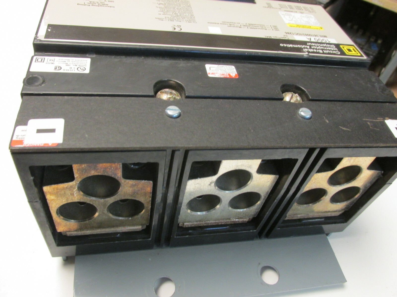 Square D MAL Breaker 1000A, 600V w/Aux. Switch Cat# MHL36100031DC1286 ...