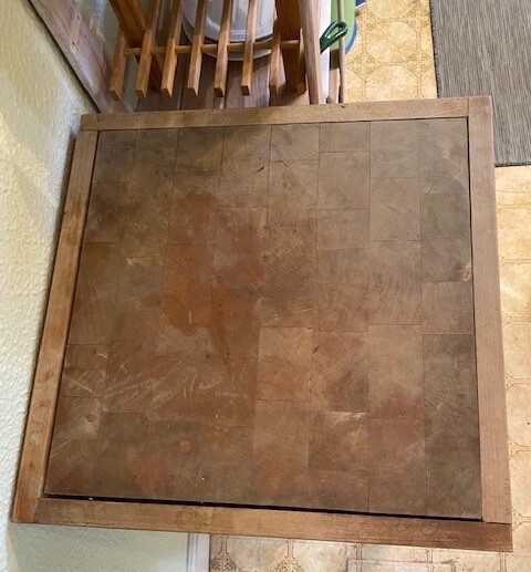 free standing butchers wooden chopping block with drawer | eBay UK