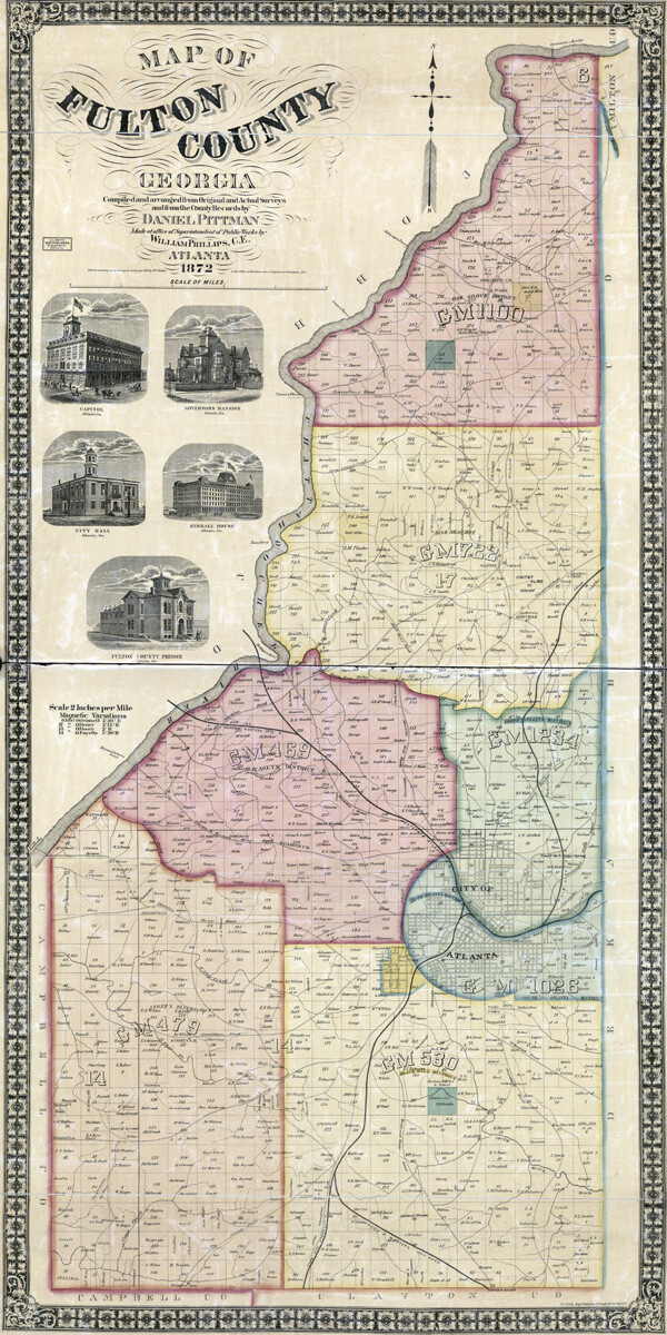 Atlanta Fulton County Map Fulton County Map (Georgia)