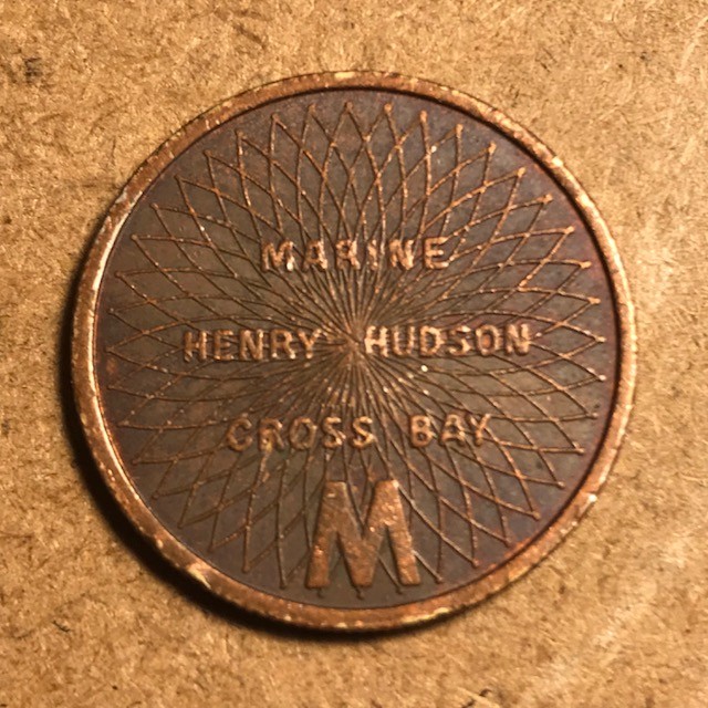 VINTAGE 1982 TRIBOROUGH BRIDGE & TUNNEL TOKEN Marine Henry Hudson Cross ...