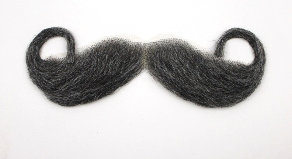 HUMAN HAIR HANDLEBAR MOUSTACHE COSTUME MUSTACHE GENTLEMAN DETECTIVE ...