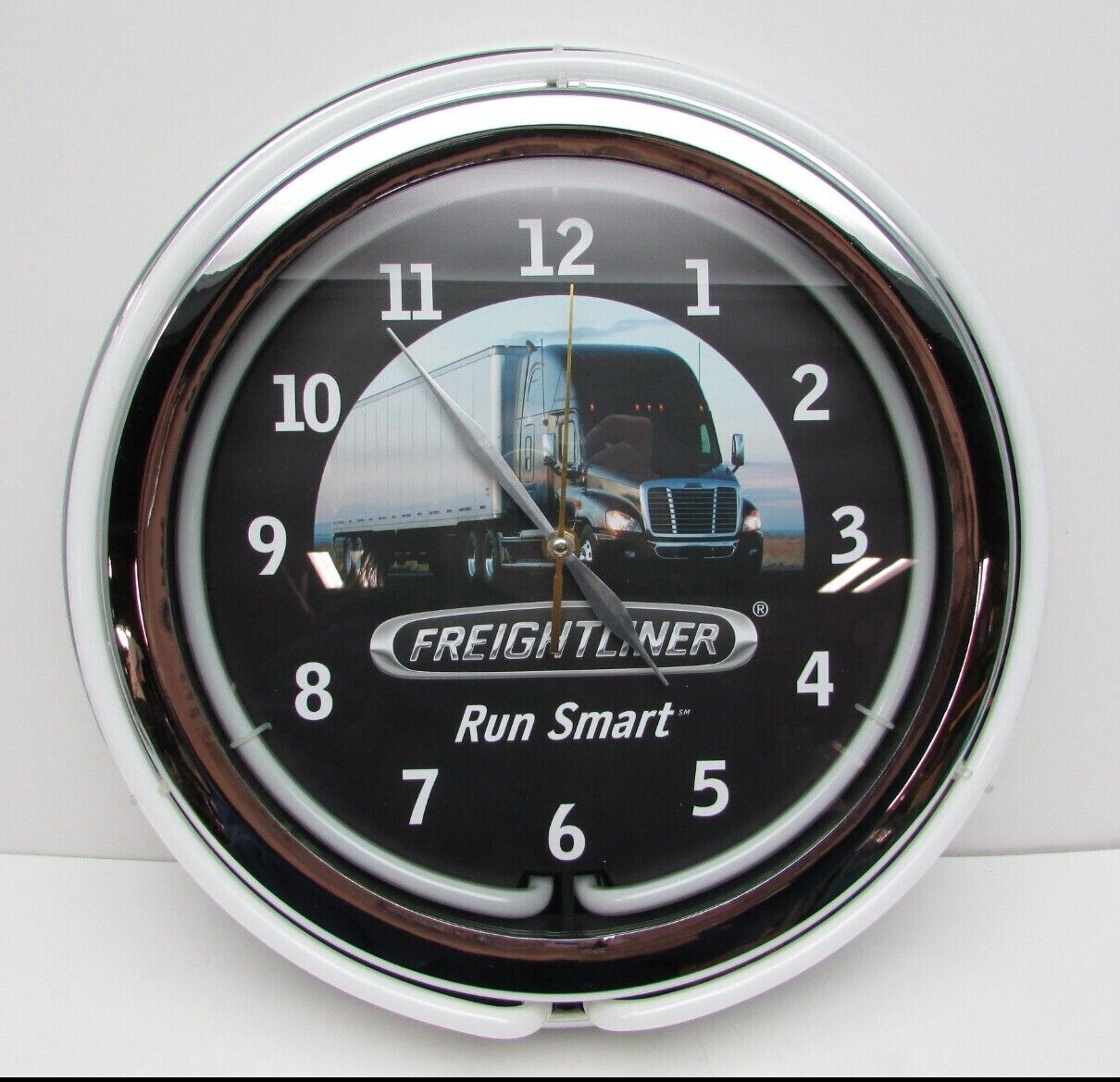 FreightLiner Run Smart Double Neon Clock 43.5 x 8.5 x 43.5 cm | eBay