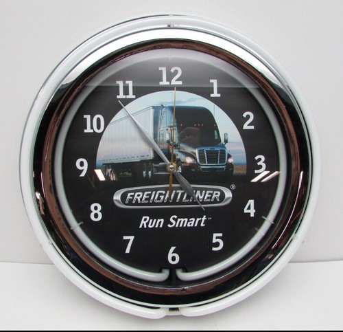FreightLiner Run Smart Double Neon Clock 43.5 x 8.5 x 43.5 cm | eBay