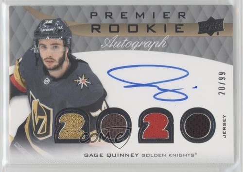 2020-21 Upper Deck Premier Rookie Jersey 20/99 Gage Quinney #PRA-GQ ...