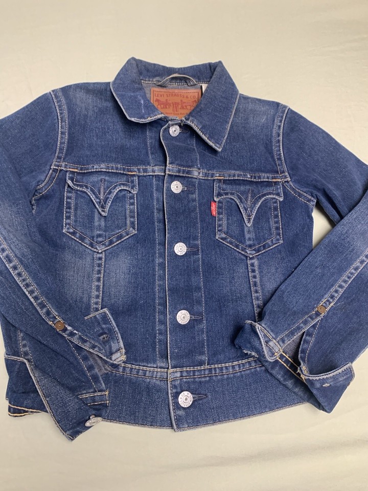 Levis Type 1 Iconic USA Jean Jacket Denim Blue Wash Women's Medium Levi ...
