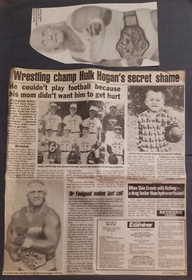 HULK HOGAN 1987 NATIONAL EXAMINER Newspaper Page 1987 MAY 26 TABLOID ...