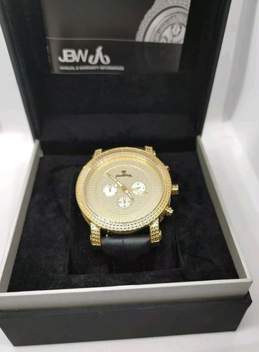 Just Bling Victor 18k Gold Plated Stainless Steel 16 Diamond Accents ...