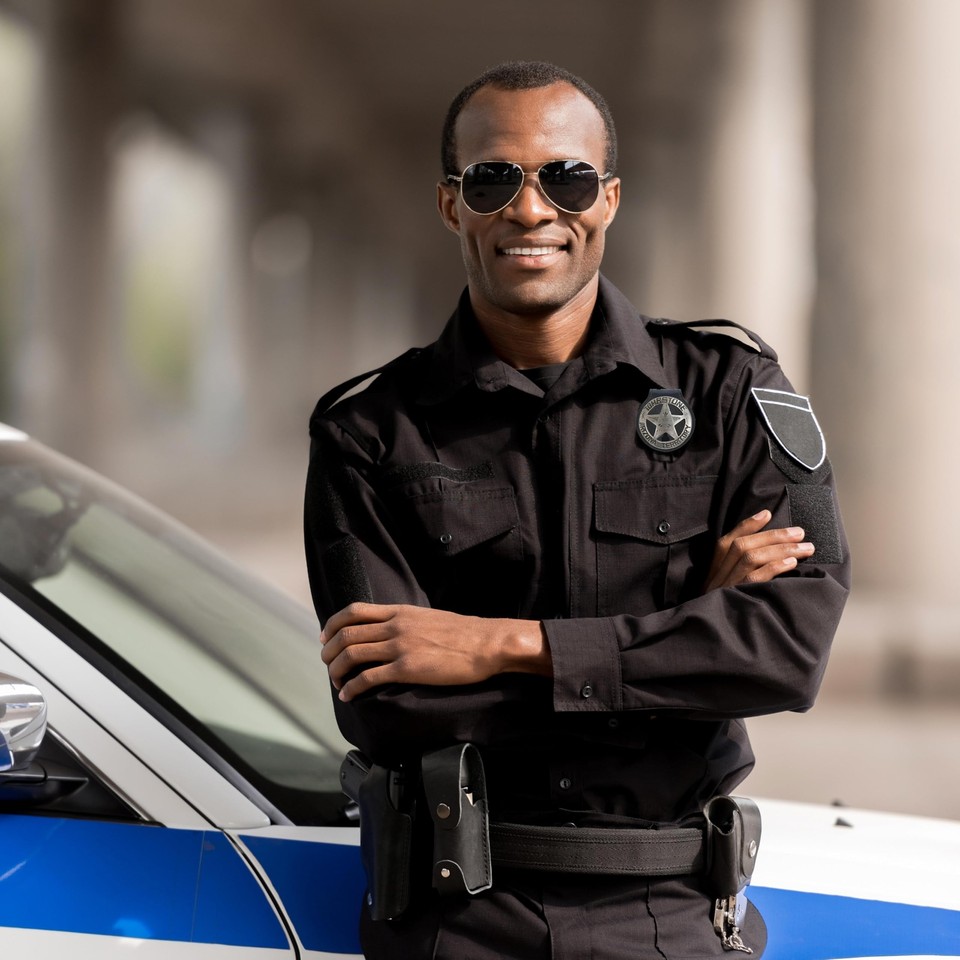 Black Cowhide Universal Police Badge Holder, Sheriff's Badge Holder ...