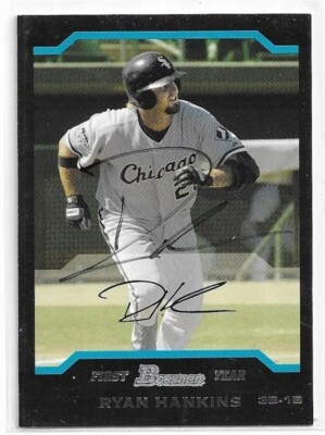 RYAN HANKINS Autographed Signed 2004 Bowman Baseball card #287 Chicago ...
