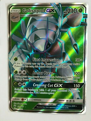 Golisopod GX FULL ART ULTRA RARE 129/147 SM Burning Shadows Pokemon ...