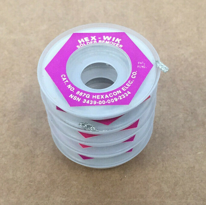 LOT OF 5 HEXACON 887G HEX-WIK SOLDER REMOVER 5 FT EA. | eBay