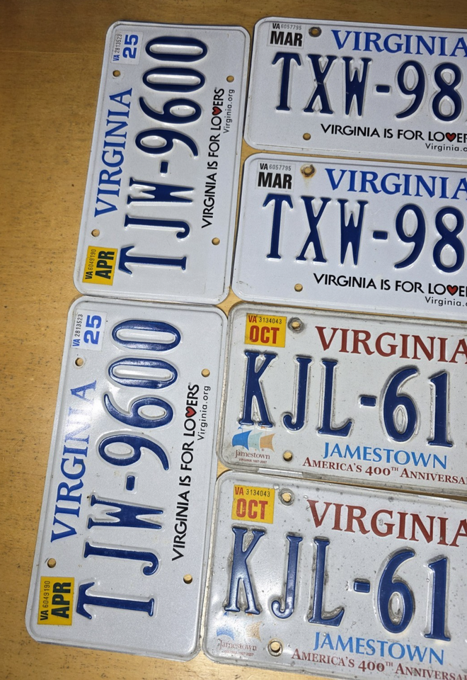 5 Pair of VA License Plates | eBay