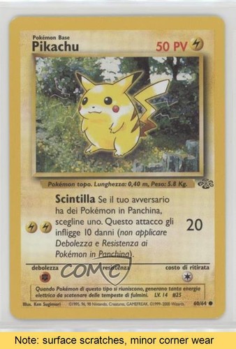 1999 Pokemon Jungle Italian Pikachu #60 READ 10cj | eBay