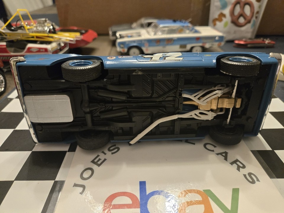 BUILT MODEL CAR VINTAGE JOHAN 62 PLYMOUTH STOCK CAR JIM PASCHAL SHELF ...