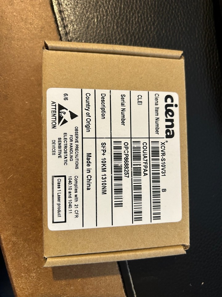 Ciena XCVR-S10V31 10GBASE-LR SFP+ 1310nm 10km DOM Optical Transceiver ...